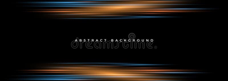 Dark Wide Abstract Background with Glowing Speed and Movement Light ...