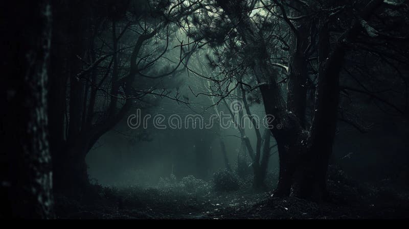 Dark Wild Wood Background, Mysterious Place Scenery . Generative Ai ...