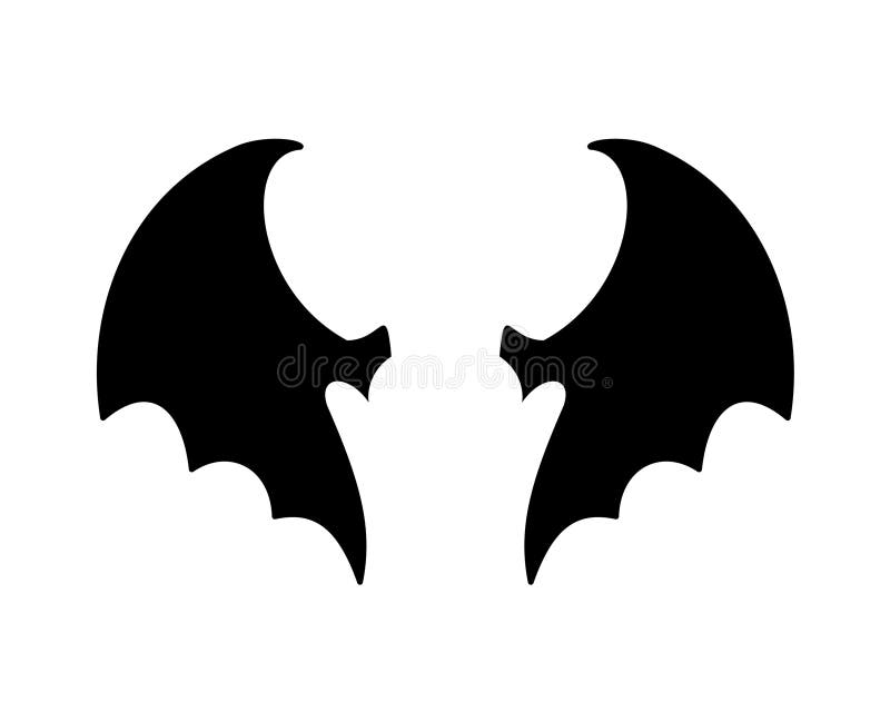 Dark Wing Silhouette Evil Devil in the Shadows Scary Bat Wings on ...