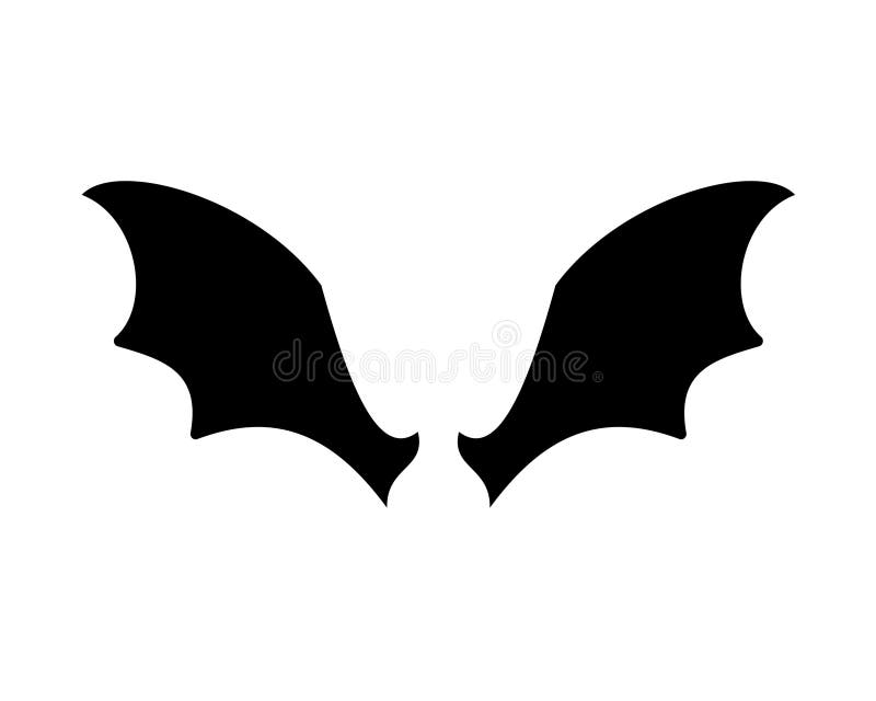Dark Wing Silhouette Evil Devil in the Shadows Scary Bat Wings on ...