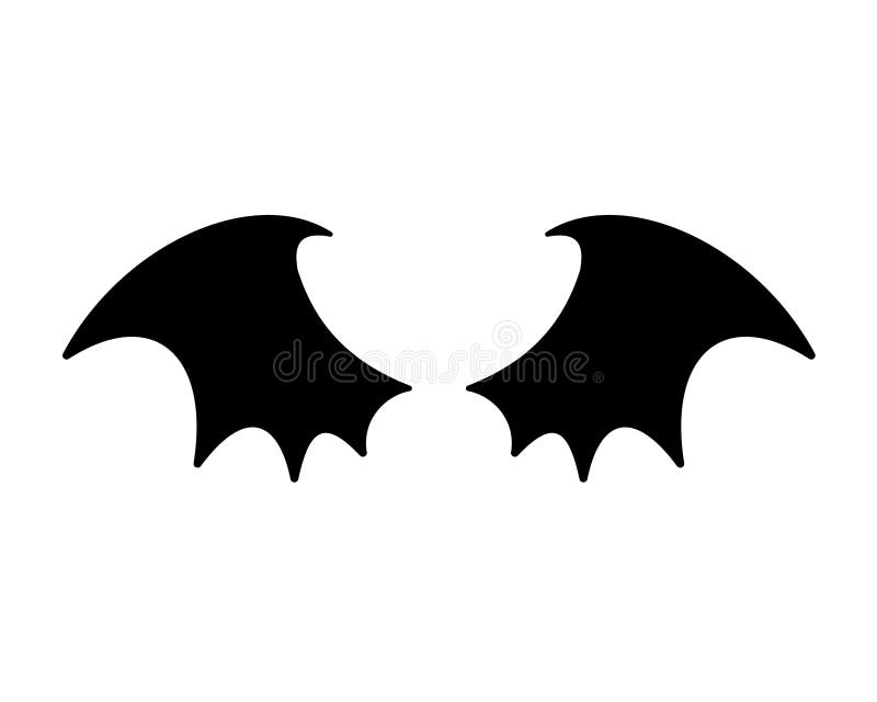 Dark Wing Silhouette Evil Devil in the Shadows Scary Bat Wings on ...