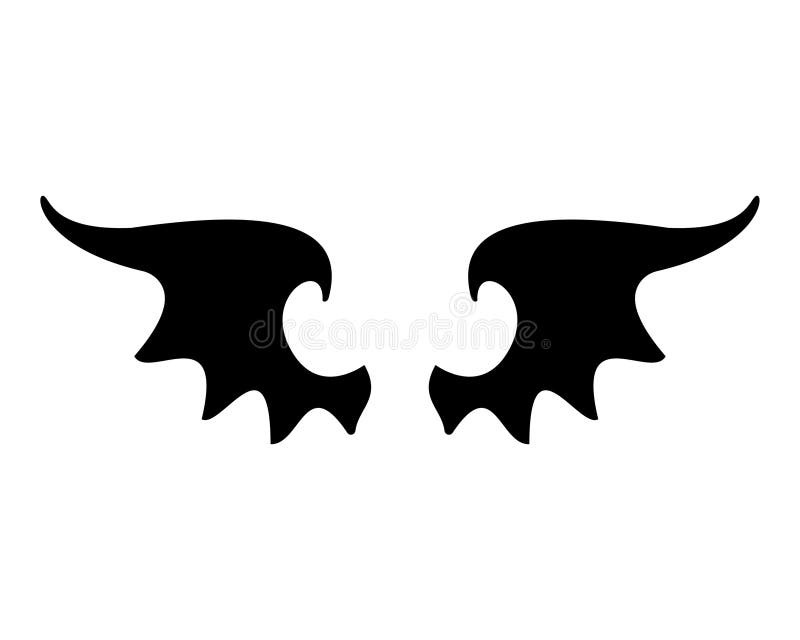 Dark Wing Silhouette Evil Devil in the Shadows Scary Bat Wings on ...