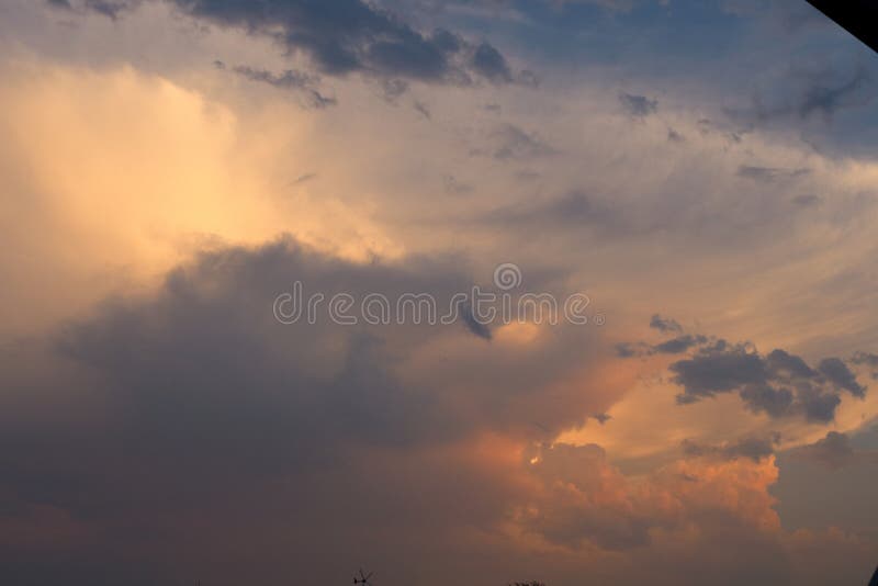 Dark Winter Sky with Thick Clods Stock Photo - Image of natural ...