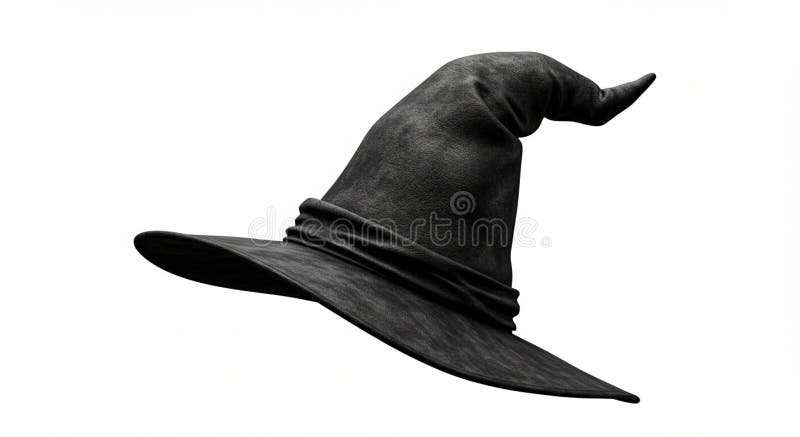Dark Wizard Hat with Mystical Folds and Texture Stock Illustration ...