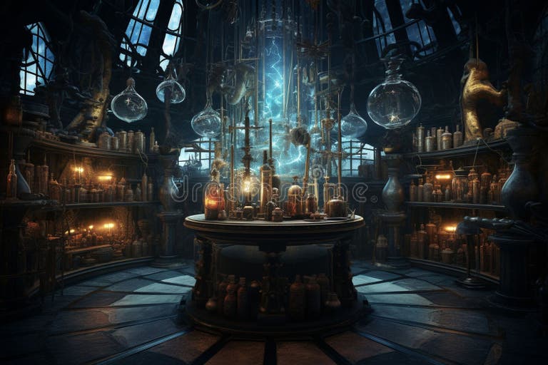 Dark Wizards Laboratory a Dark Wizards Stock Illustration ...