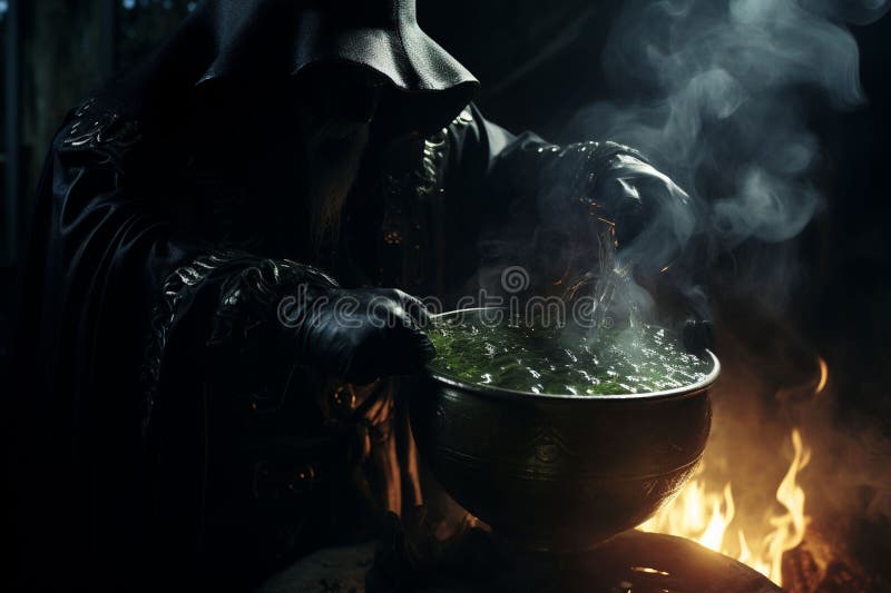 Dark Wizards Potion Shadows Shadows Cast on a Stock Illustration ...