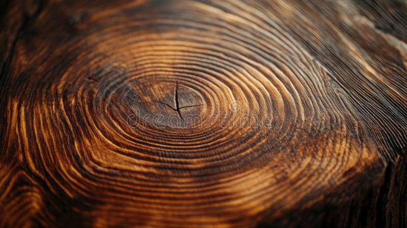 Dark Wood Grain Showing Annual Rings Texture Stock Illustration ...