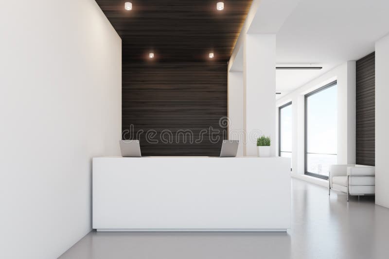 Front View Reception Desk Stock Illustrations – 1,091 Front View ...