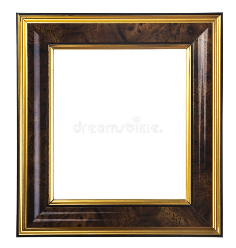 Dark wooden picture frame stock photo. Image of lacker - 49346548