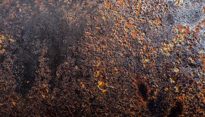 Macro Photo of Rusty Black Surface of Metal Plate with Metal Texture ...