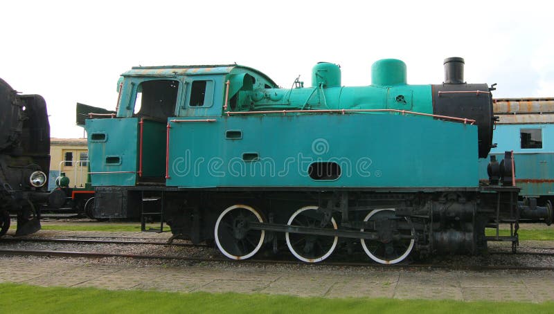 Darkcyan puffer train stock image. Image of locomotive - 6416969