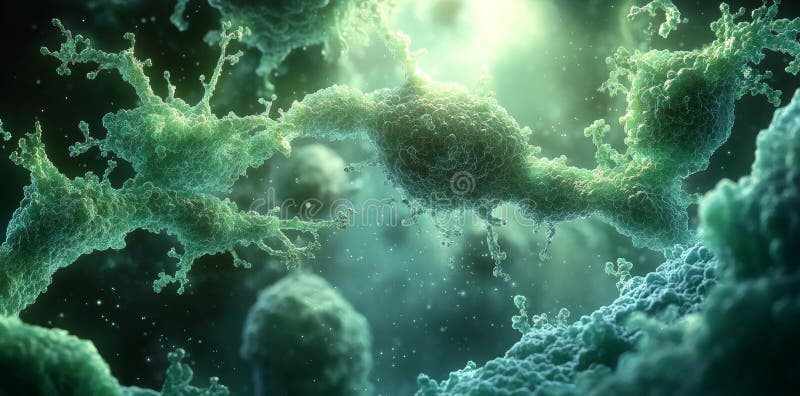 In a Darkened Digital Environment, Bacteria Float, Exposing Their ...