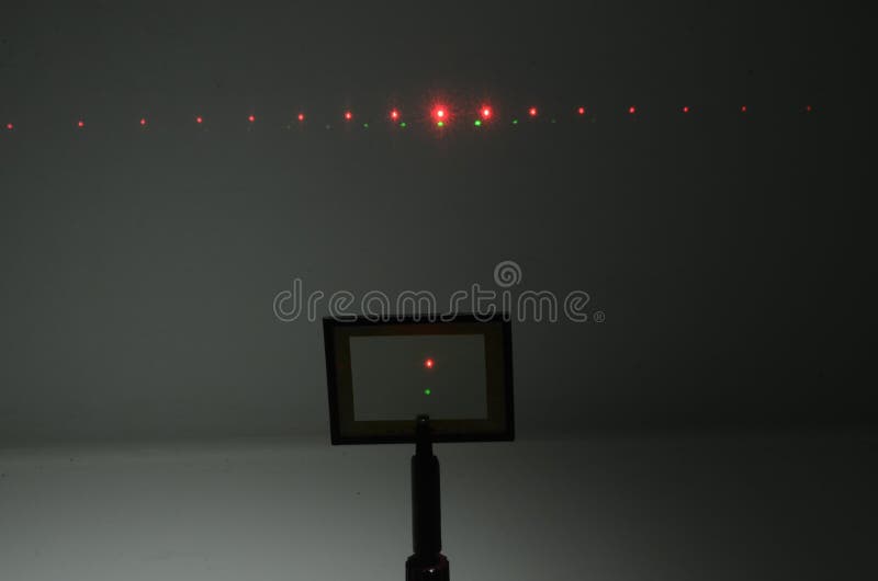 An Optical Grid Causes Interference in Two Laser Beams Stock Photo ...