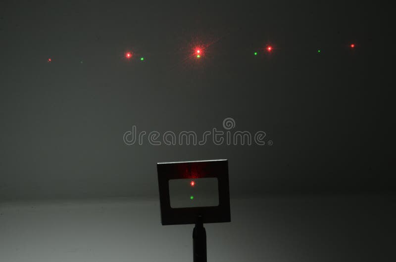 An Optical Grid Causes Interference in Two Laser Beams Stock Image ...