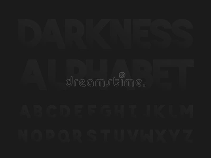 Darkness Bold Font. Vector Alphabet Stock Vector - Illustration of ...