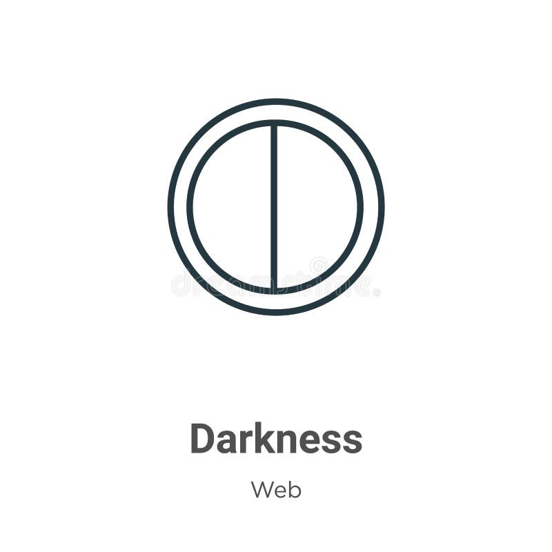 Outline Darkness Vector Icon. Isolated Black Simple Line Element ...