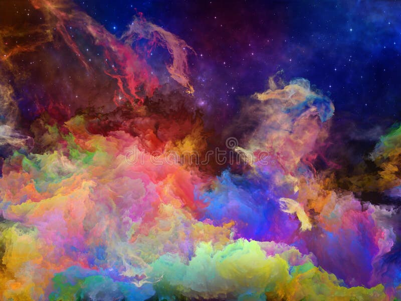 The Darkness of Space Nebula Stock Photo - Image of color, concept ...