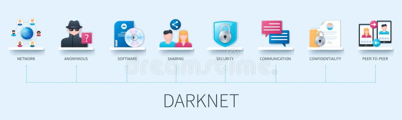 Darknet Vector Infographics in 3d Style Stock Vector - Illustration of ...