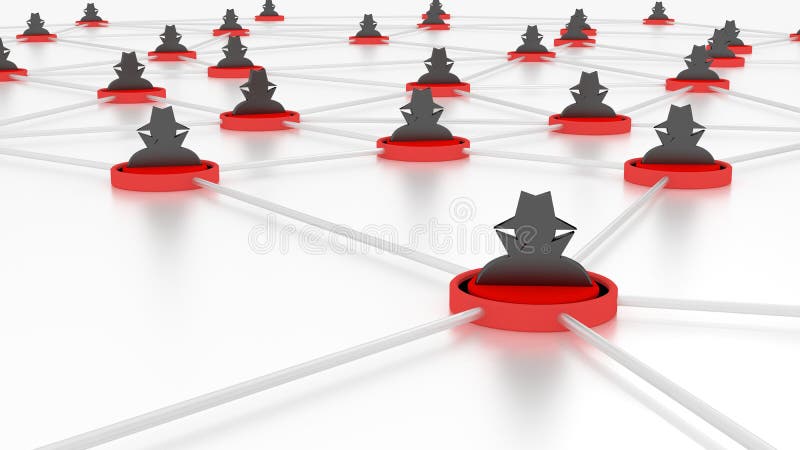 Insecure Network Concept Illustration Stock Illustration - Illustration ...