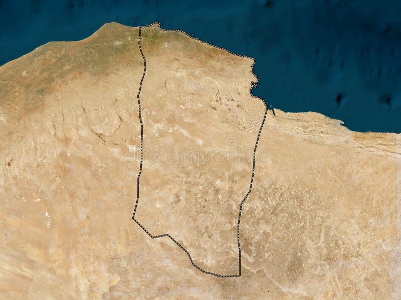 Darnah, Libya. High-res Satellite. No Legend Stock Illustration ...
