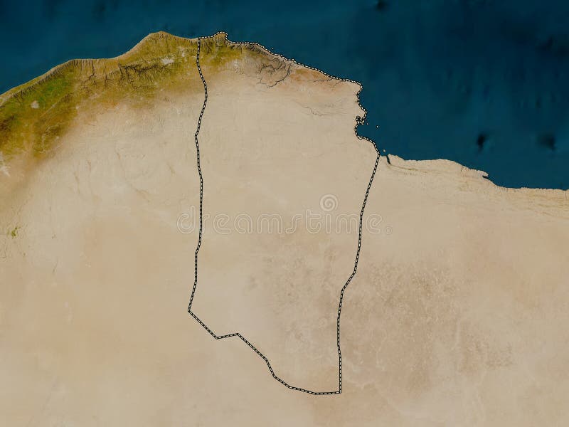Darnah, Libya. Low-res Satellite. No Legend Stock Illustration ...