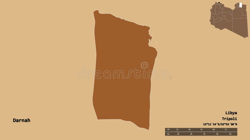 Darnah, District of Libya, Zoomed. Pattern Stock Illustration ...