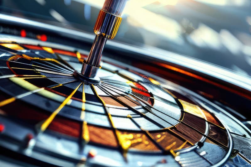 Dart with Arrow in Center. Achievement and Accuracy Concept Stock Image ...
