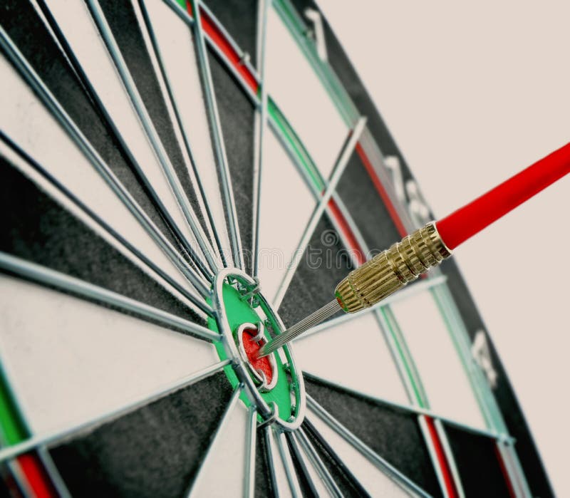 Dart Board with Color Arrow Hitting Target, Closeup Stock Image - Image ... Dart Board with Color Arrow Hitting Target, Closeup Stock Image - Image ...