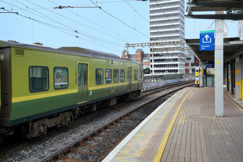 DART commuter train editorial photo. Image of dart, sign - 280457826