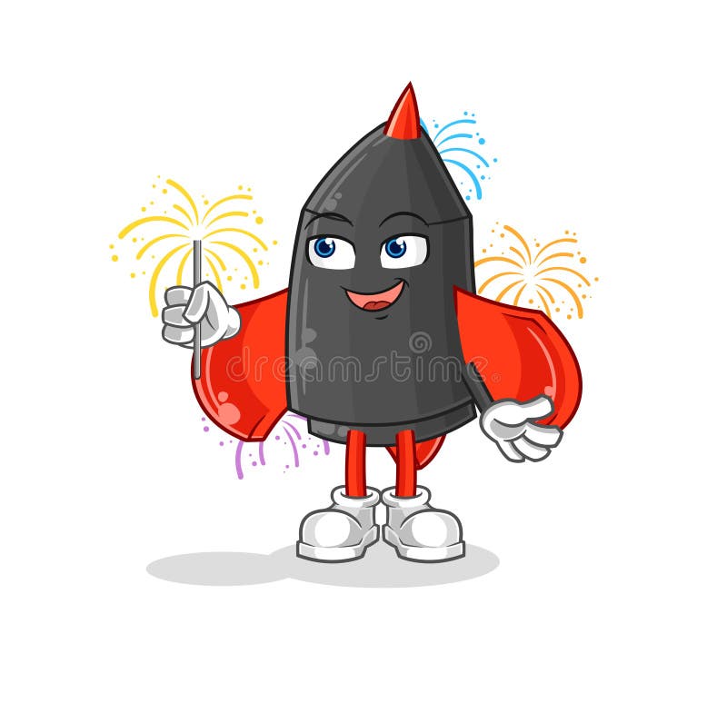 Dart with Fireworks Mascot. Cartoon Vector Stock Vector - Illustration ...