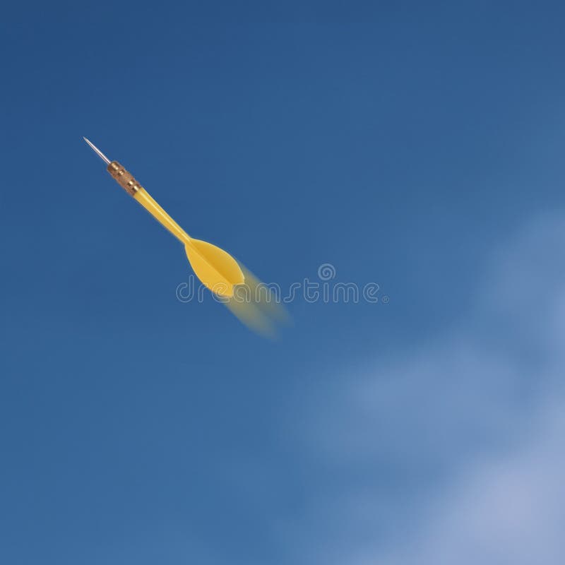 Dart Flying To Dartboard with Target 2019 Stock Photo - Image of arrow ...
