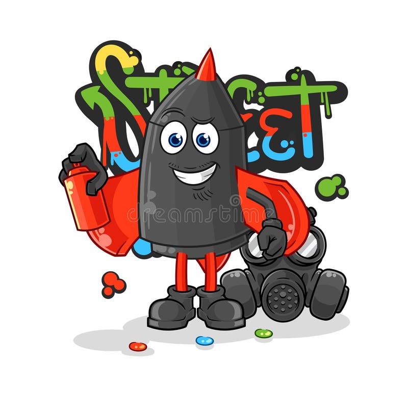 Dart Graffiti Artist Vector. Cartoon Character Stock Vector ...