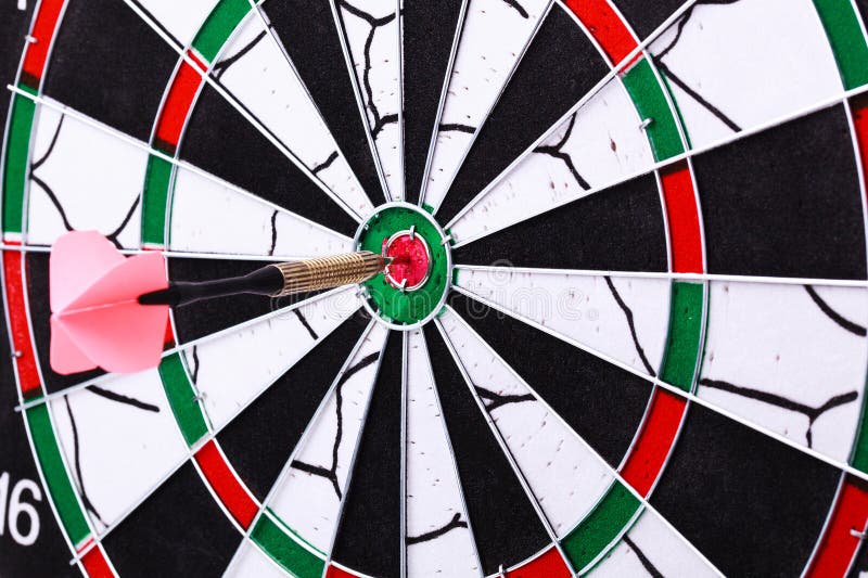 Dart Hit the Target on Dartboard. Stock Image - Image of board, luck ...