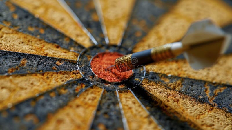 Dart Hitting Bullseye on Colorful Dartboard Stock Photo - Image of ... Dart Hitting Bullseye on Colorful Dartboard Stock Photo - Image of ...