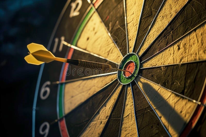A Dart Hitting in the Center of a Target .business Successful Concept ... A Dart Hitting in the Center of a Target .business Successful Concept ...