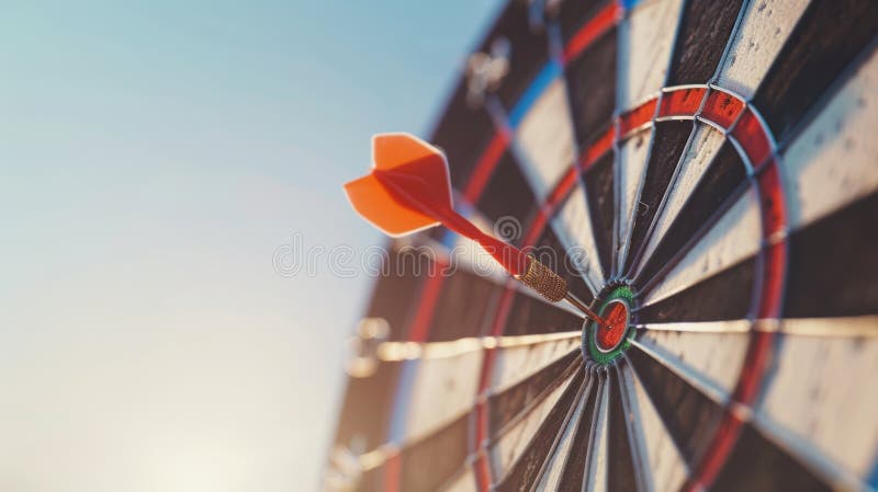 The Dart Hitting Target.AI Generated Image Stock Photo - Image of ...