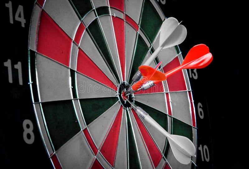 Dart hitting a target stock photo. Image of chance, center - 44864838