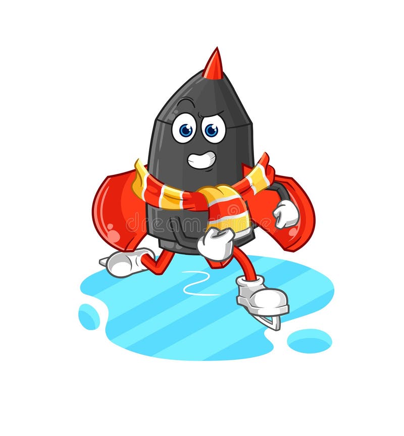 Dart Ice Skiing Cartoon. Character Mascot Vector Stock Vector ...