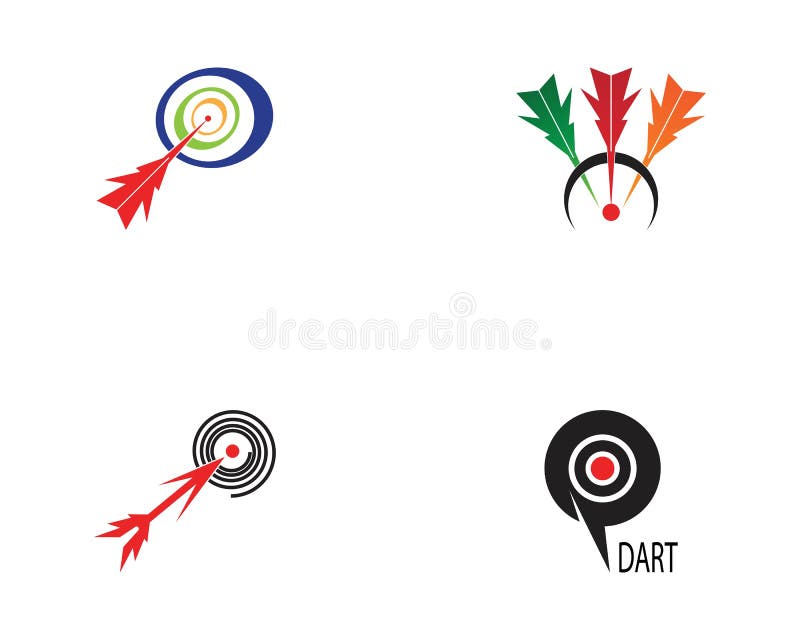 Dart Icon and Symbol Vector Template Stock Illustration - Illustration ...
