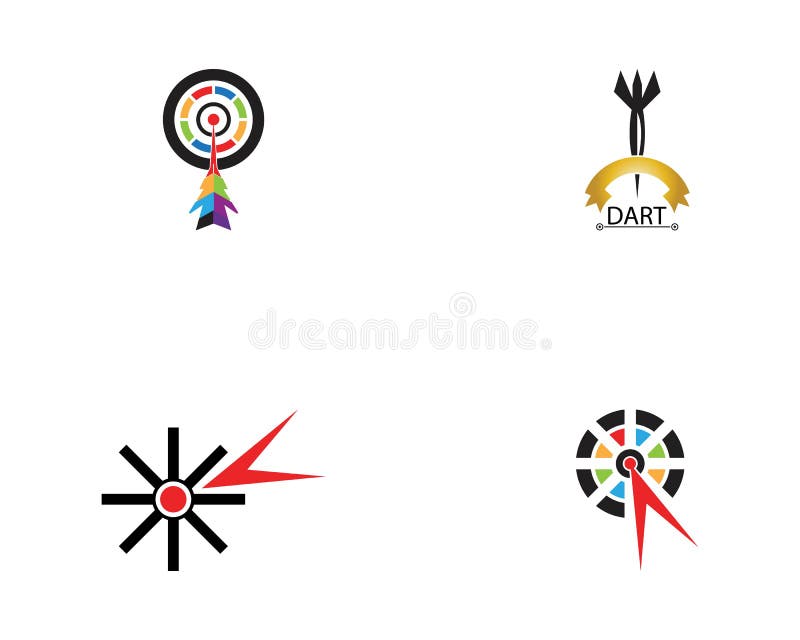 Dart Icon and Symbol Vector Template Stock Illustration - Illustration ...
