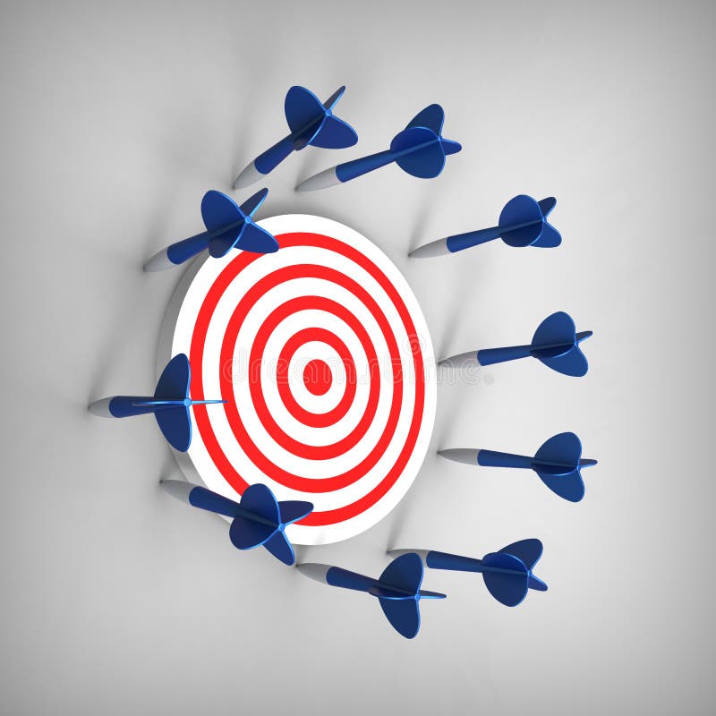 Dart missed its target stock illustration. Illustration of ineffective ...