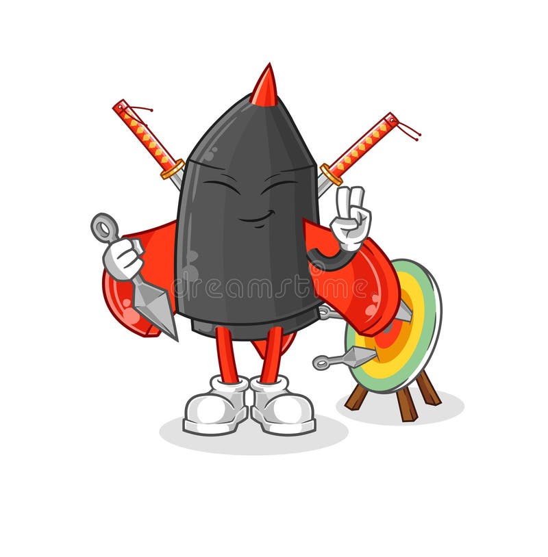 Dart Ninja Cartoon. Character Vector Stock Vector - Illustration of ...
