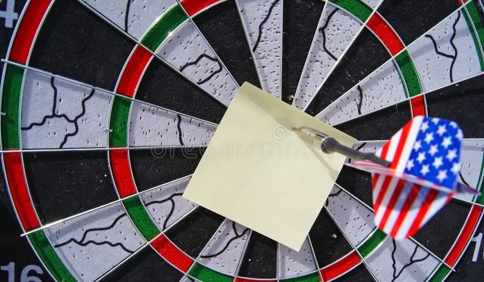Dart and note stock image. Image of conceptual, jackpot - 24662183