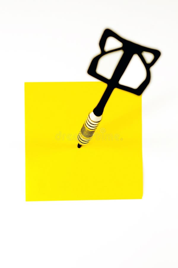 Dart in Note stock image. Image of dart, target, concepts - 4119037