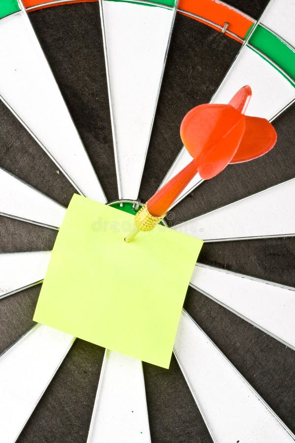 Dart and note stock photo. Image of accurate, center, leisure - 7372326