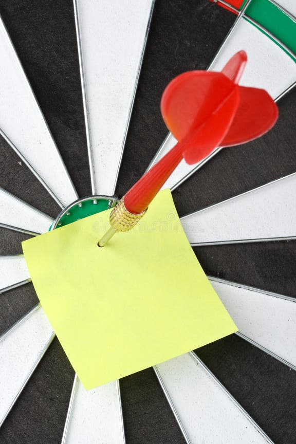 Dart and note stock image. Image of conceptual, dartboard - 7740803