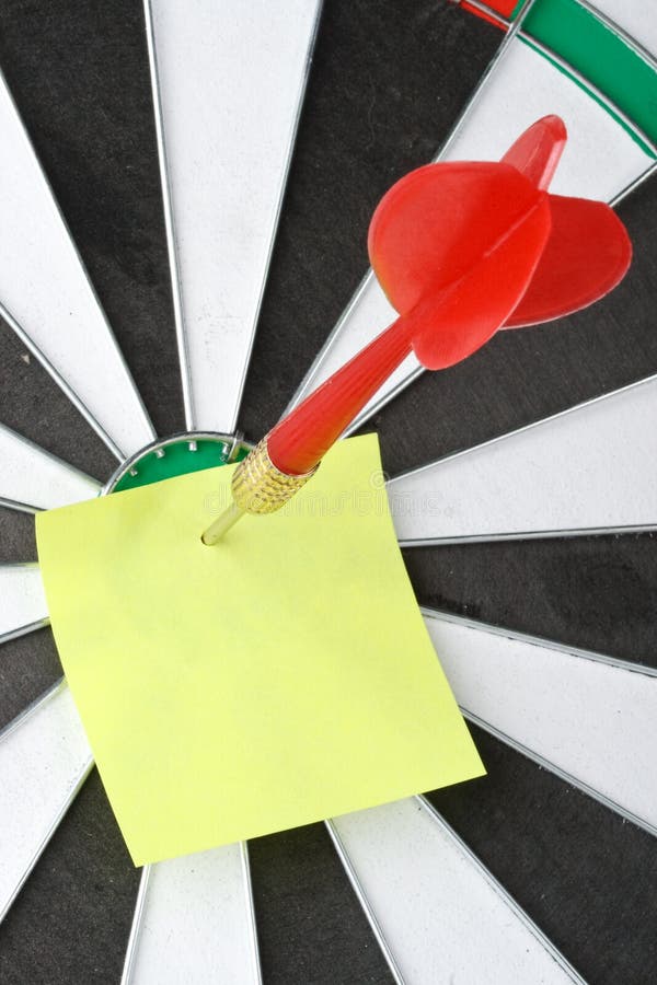 Dart and note stock photo. Image of bullseye, note, mark - 7936530