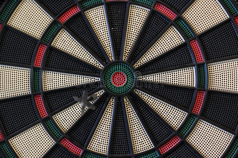 Dart Out of Target on Dartboard Stock Image - Image of games, concept ...
