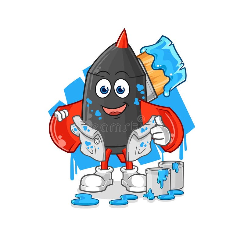 Dart Painter Illustration. Character Vector Stock Vector - Illustration ...