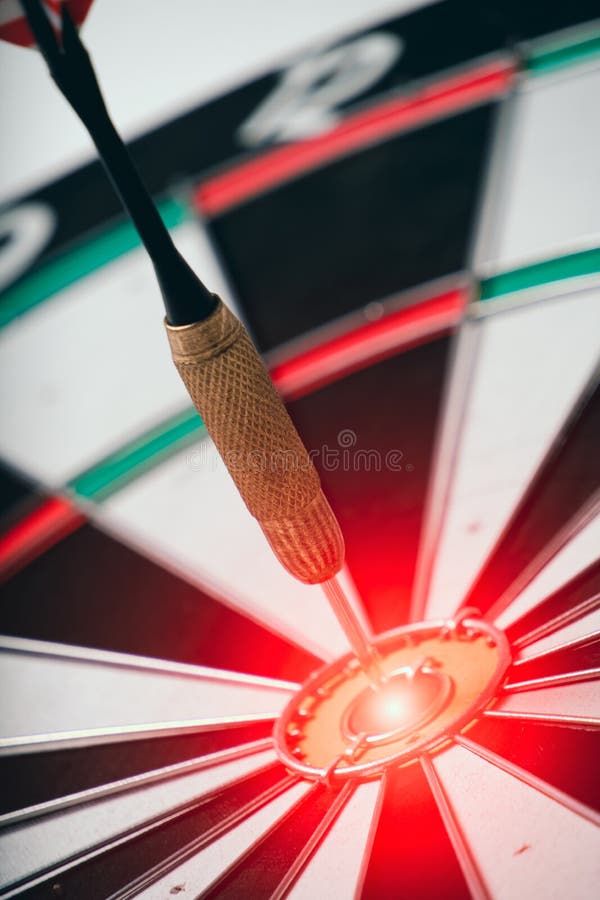 Dart for Playing Darts Hitting Exactly Center Target Stock Photo ... Dart for Playing Darts Hitting Exactly Center Target Stock Photo ...